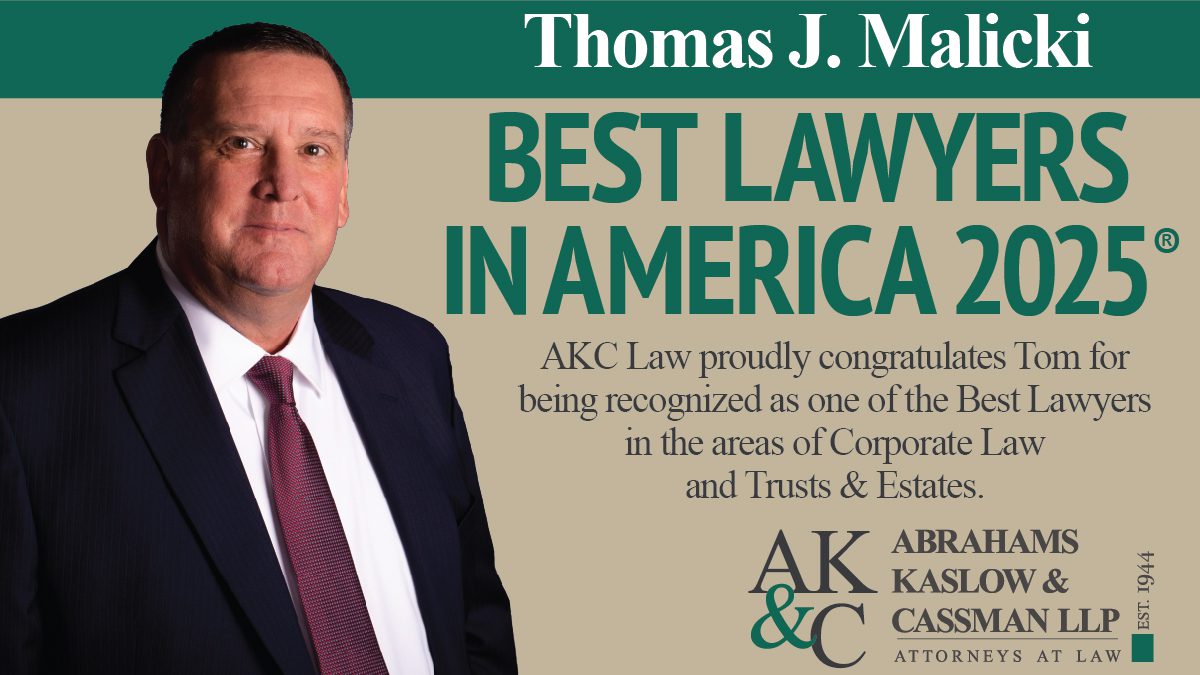 Tom Malicki recognized as a Best Lawyers in America 2025®