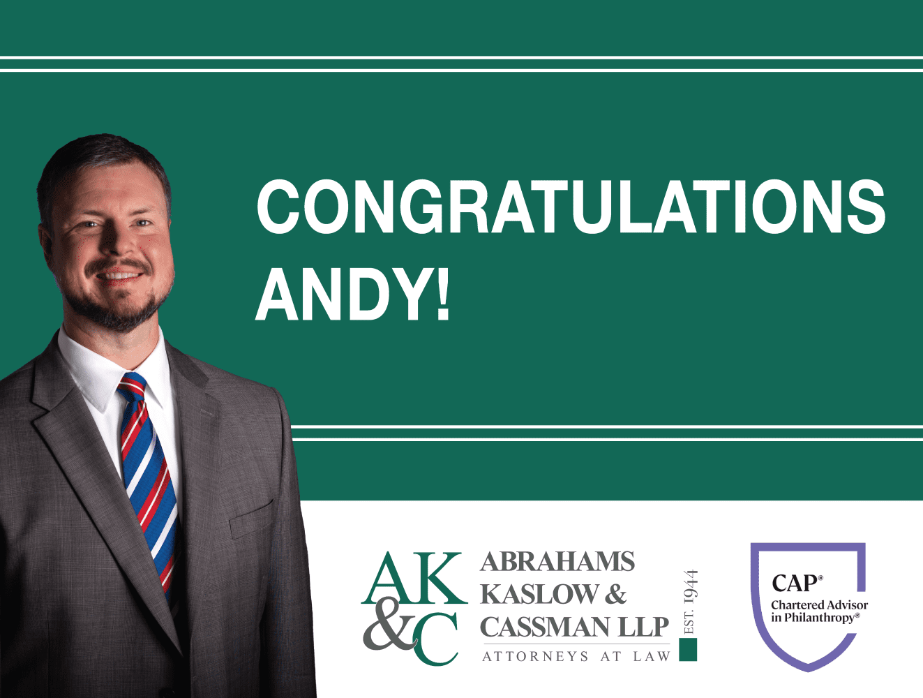 Andy Deaver completes CAP® Program - Abrahams Kaslow & Cassman LLP ...